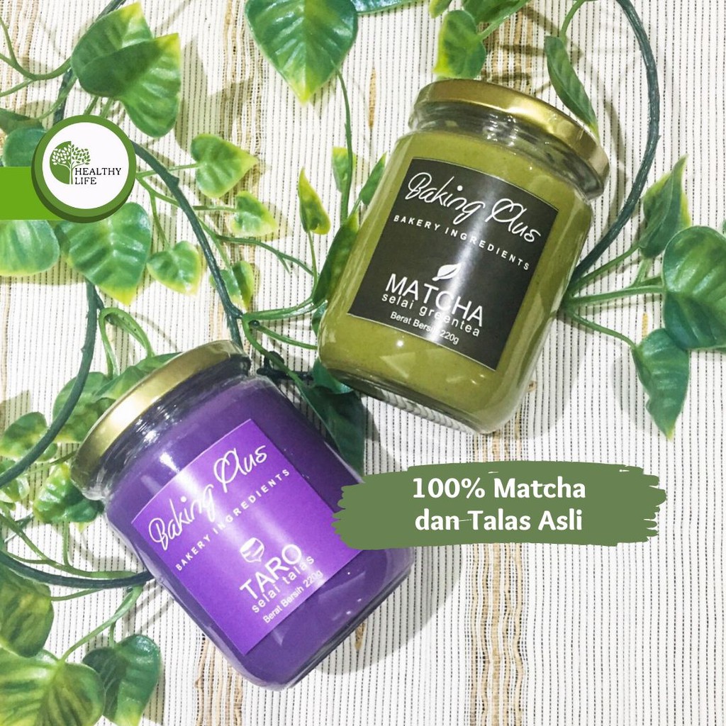 Jual Selai Matcha dan Selai Taro Baking Plus Spread 220 gr | Shopee ...