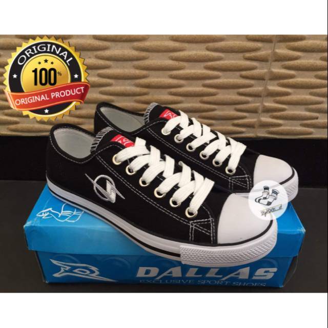 Jual SEPATU DALLAS HITAM PUTIH PENDEK (SEPATU SEKOLAH WARIOR) | Shopee ...