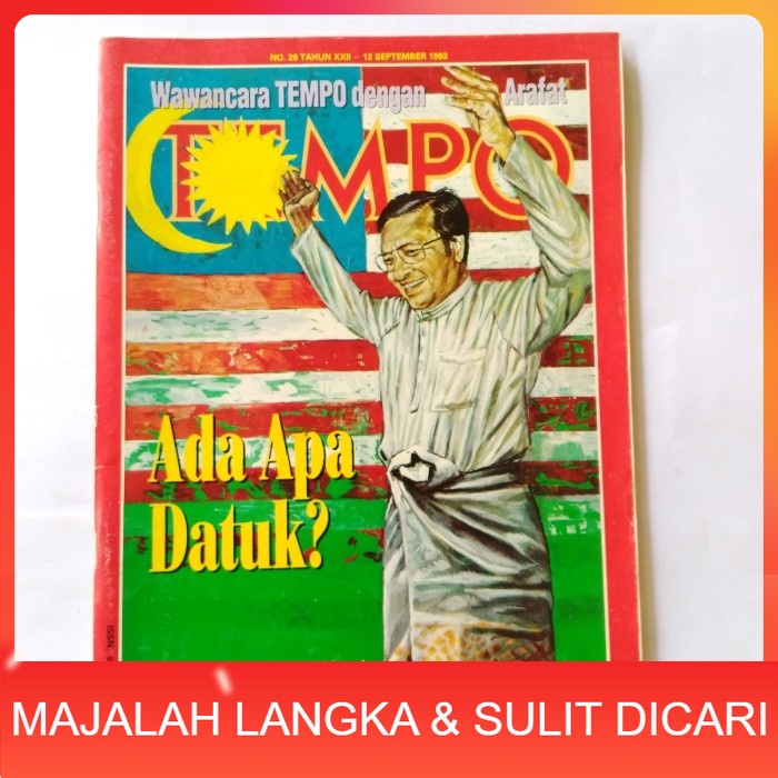 Jual Majalah TEMPO No.28 Sep 1992 Cover ADA APA DATUK Langka | Shopee ...