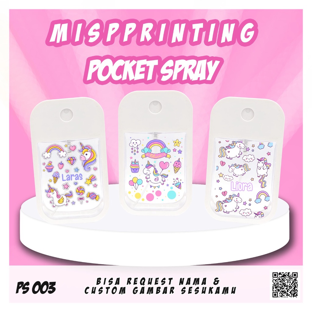 Jual CUSTOM Botol Spray Pocket Mist Spray Hand Sanitizer Size 45 ML PS ...