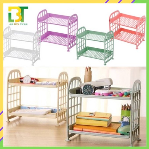 Jual Rak Meja 2 Susun Mini Plastik 2 Tingkat Serbaguna | Shopee Indonesia