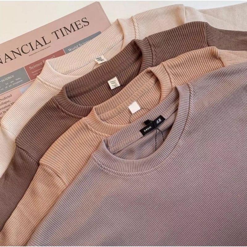 Jual KAOS ATASAN RIB RAJUT LONGSLEEVE WANITA / BAJU RAJUT ( PART 1 ...