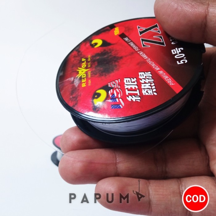 Jual 100M Senar Pancing Import Redwolf Monofilament Nylon Nilon Putih ...
