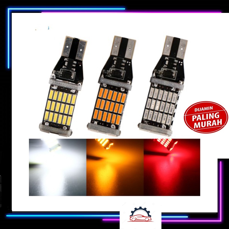 Jual LAMPU LED MUNDUR T15 T10 W16W CANbus 45 LED SUPER BRIGHT ERROR ...
