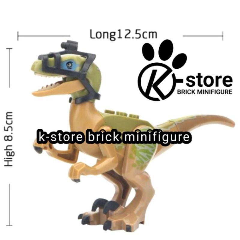 Jual lego dinosaur jurassic raptor velociraptor delta building block ...