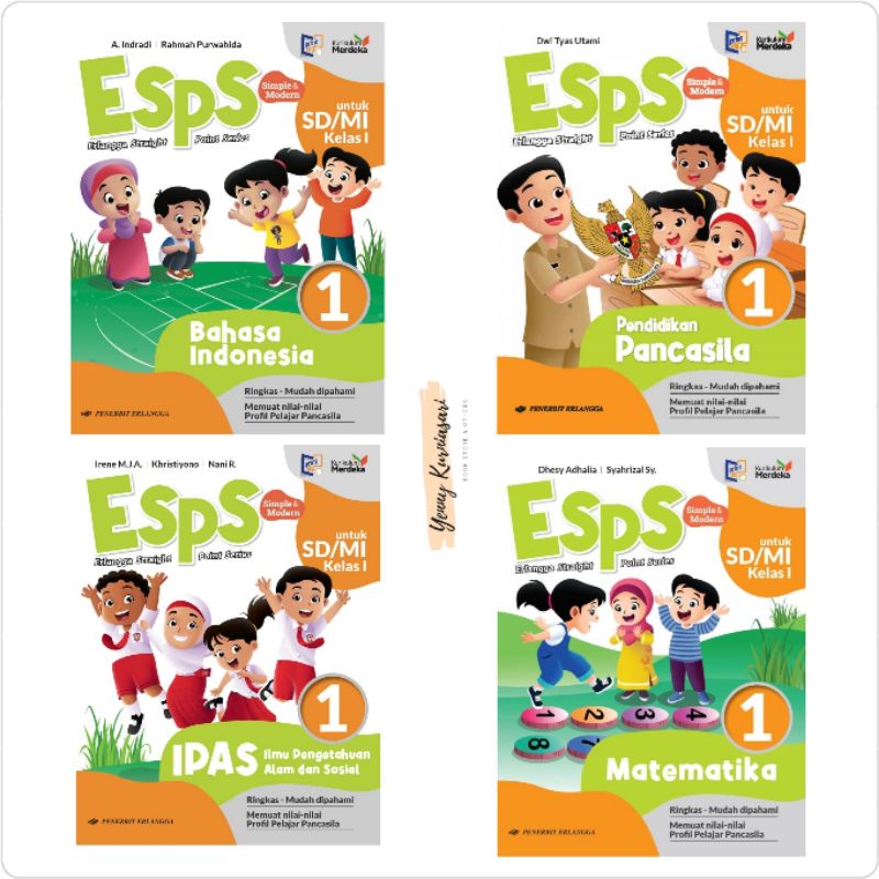 Jual Erlangga ESPS Kurikulum Merdeka Kelas 1 SD / MI Bahasa Indonesia / Pendidikan Pancasila ...