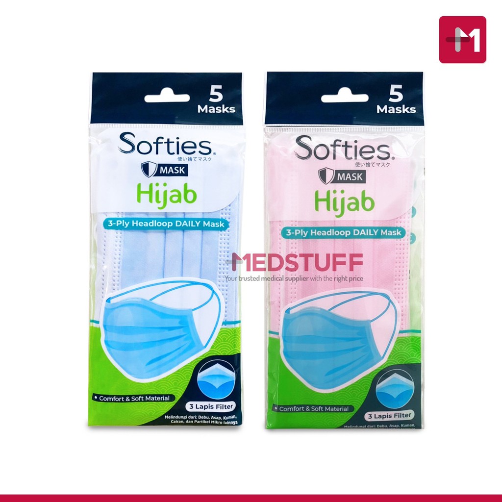 Jual Masker HIJAB Softies Daily Mask isi 5pcs | Shopee Indonesia