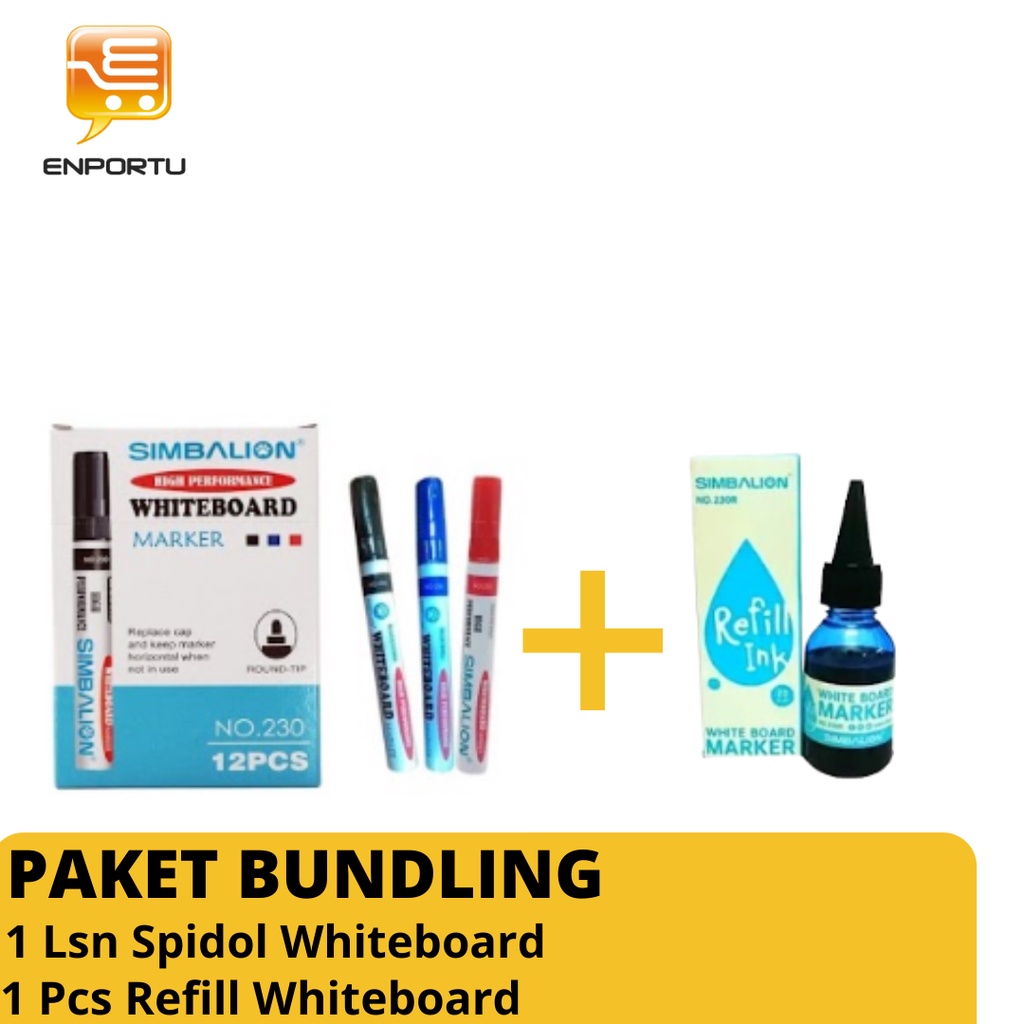 Jual Paket Bundling Spidol Whiteboard + Refil Ink/Spidol Murah | Shopee ...