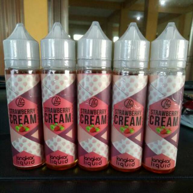 Jual New!!! Liquid Strawberry Cream 60ml by Langkar Liquid | Shopee ...