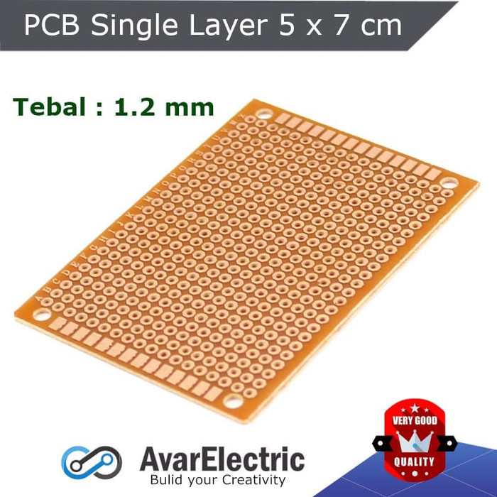 Jual PCB Single Layer Side 5 x 7 cm Pitch 2.54 mm Tebal 1.2mm | Shopee ...