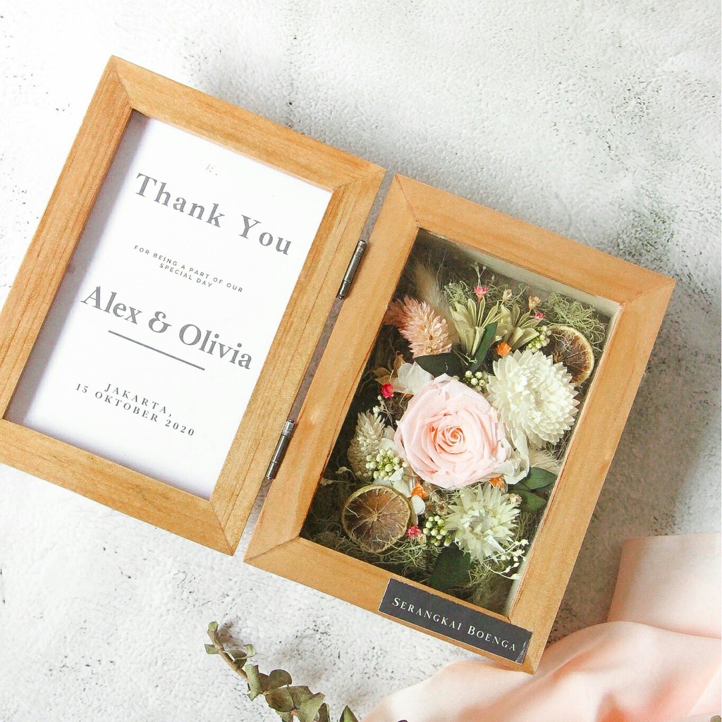 Jual Book Flower Frame PREMIUM - Frame lipat bunga - Frame hadiah ...