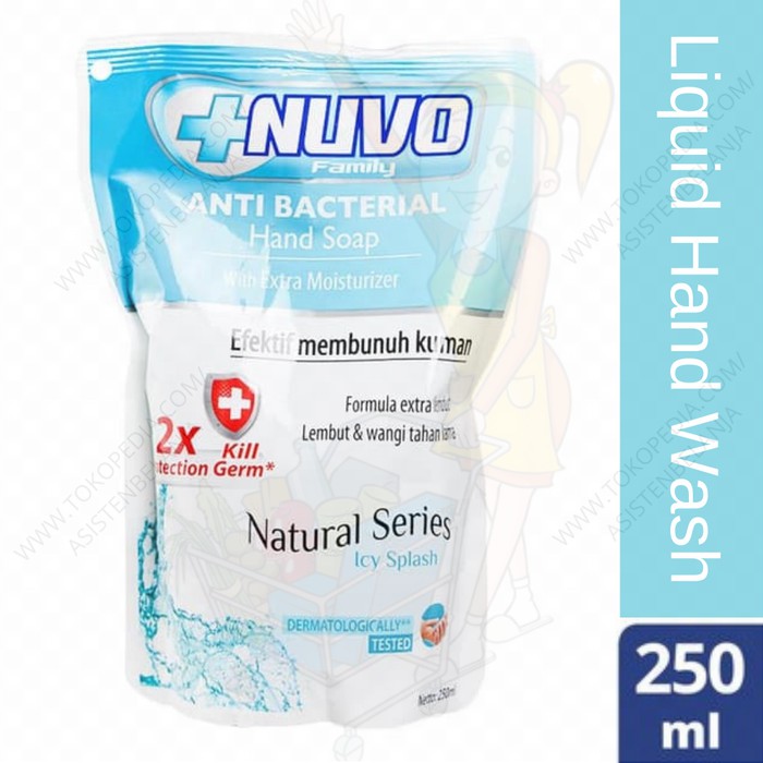 Jual NUVO Hand Soap Icy Splash Biru refil 250ml 250 ml Sabun Cuci ...