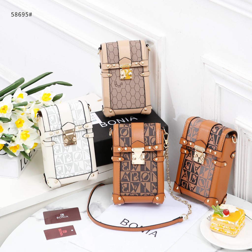 Jual Bonia Monogram Sling Bag #58695 HH | Shopee Indonesia