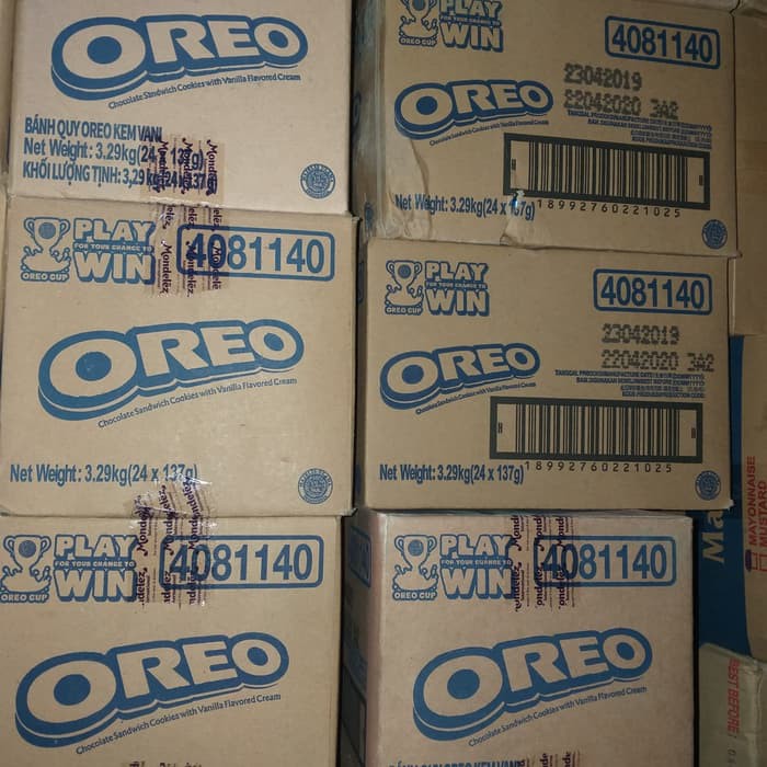 Jual [DUS] Oreo vanilla 137gr x 24pcs biskuit oreo per dus | Shopee ...