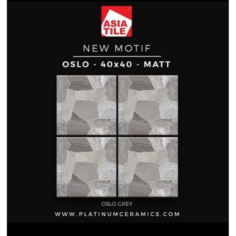 Jual ASIA OSLO GREY 40x40 KW A / KERAMIK MATT | Shopee Indonesia