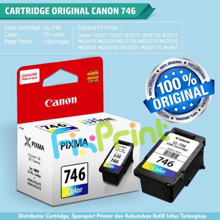 Jual Cartridge Canon CL 746 Color Original Loosepack Catridge CL746 ...