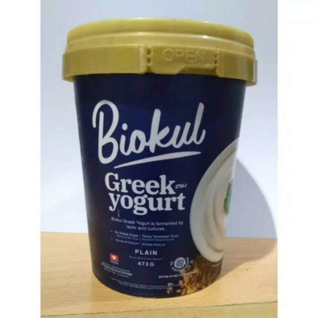 Jual Biokul Greek Yogurt Plain 473 gram | Shopee Indonesia
