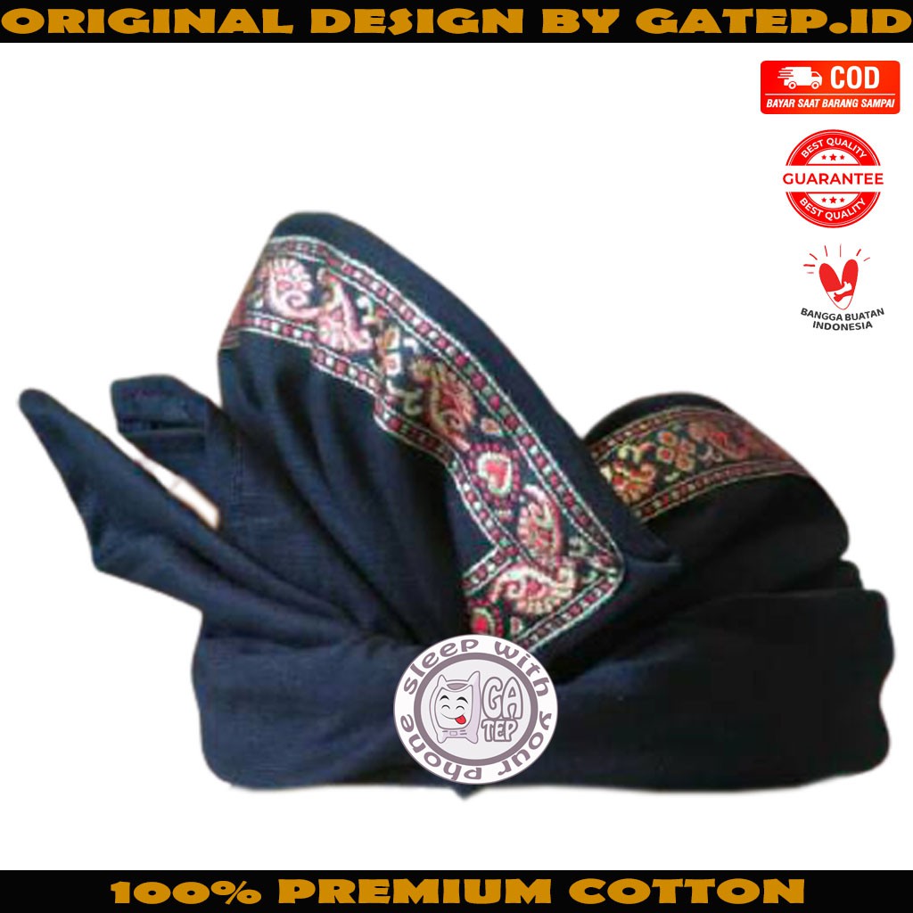Jual Udeng Bali Hitam Polos Tepi Flower Setengah Jadi / Ikat Kepala ...
