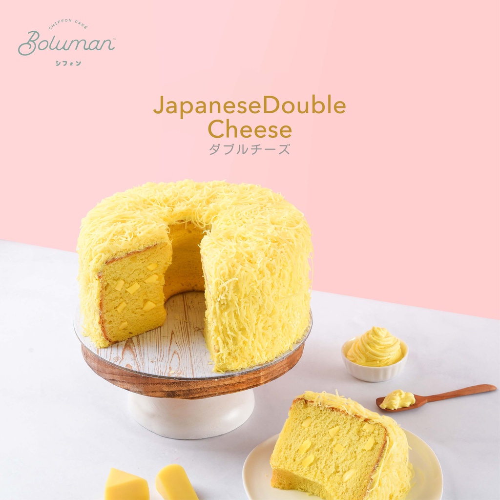 Jual Boluman | Japanese Double Cheese Whole Chiffon | Cake | Gift | Kue ...