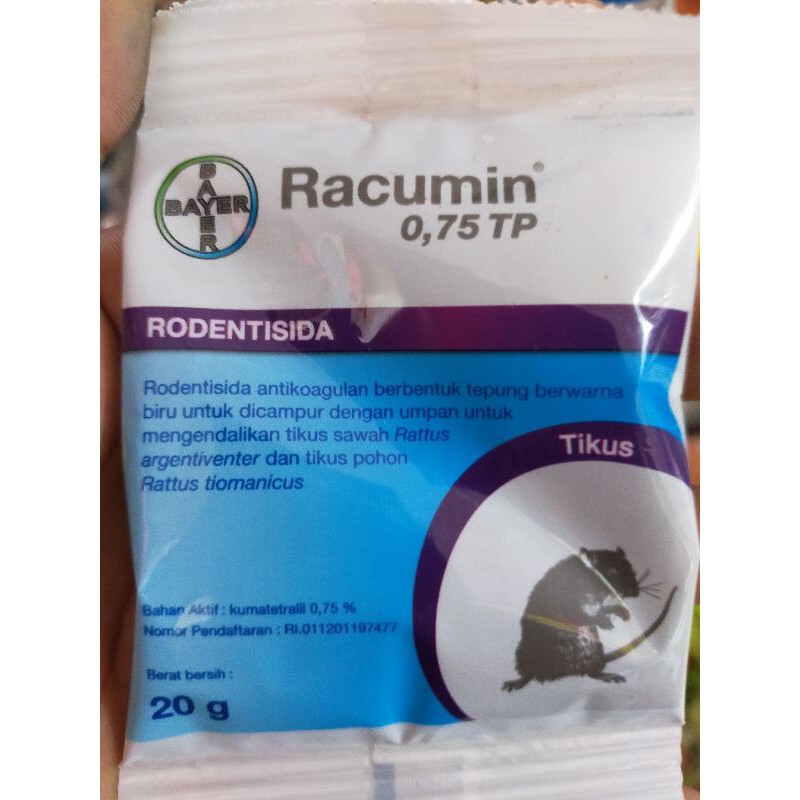 Jual RODENTISIDA RACUMIN 0,75TP 20 GRAM | Shopee Indonesia