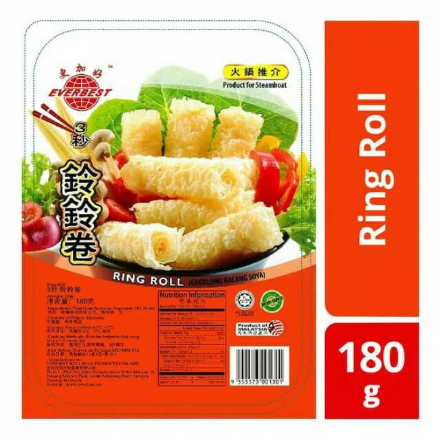 Jual Everbest Vegetarian Spring Roll / Kembang Tahu Gulung 180 Gram ...