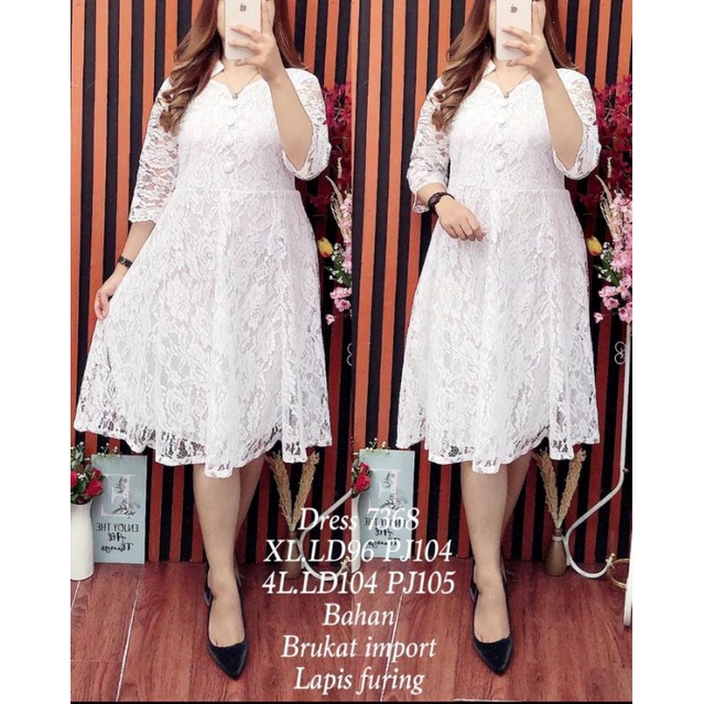 Jual dress brokat, Dress putih,Dress brukat putih, Dress brokat Hitam ...