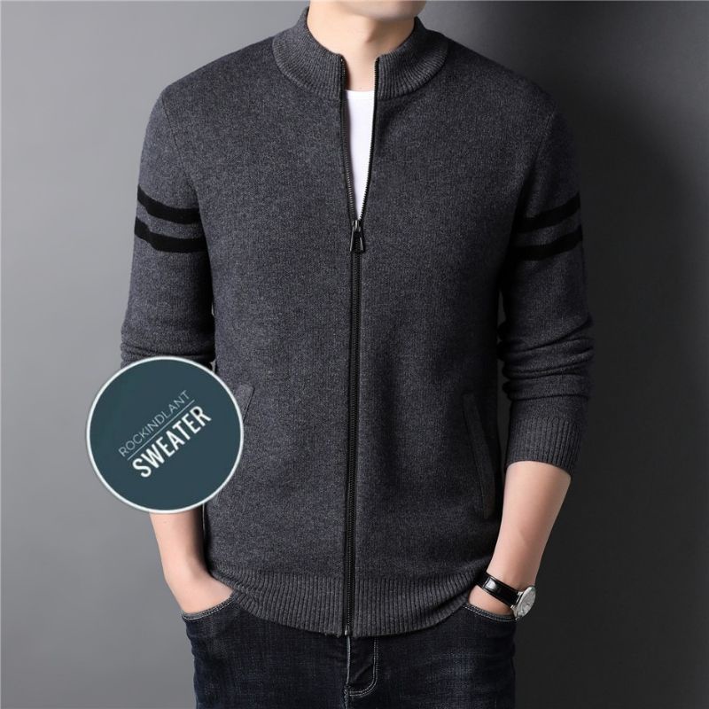 Jual Jaket Sweater Rajut Cotton Pria/Sweater Pria/Sweater Rajut Zipper ...
