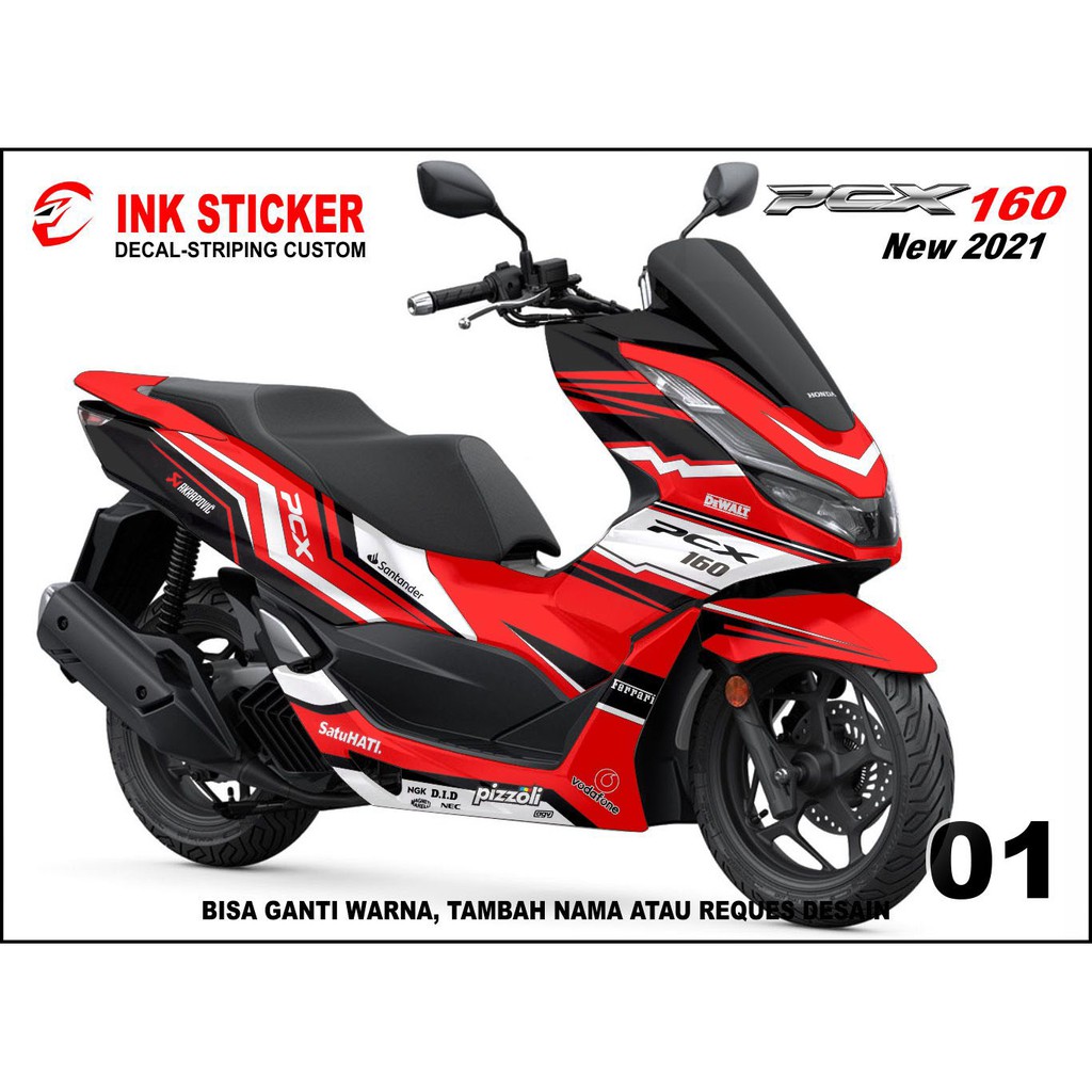 Jual Sticker Decal PCX 160 No 01 Fullbody | Shopee Indonesia
