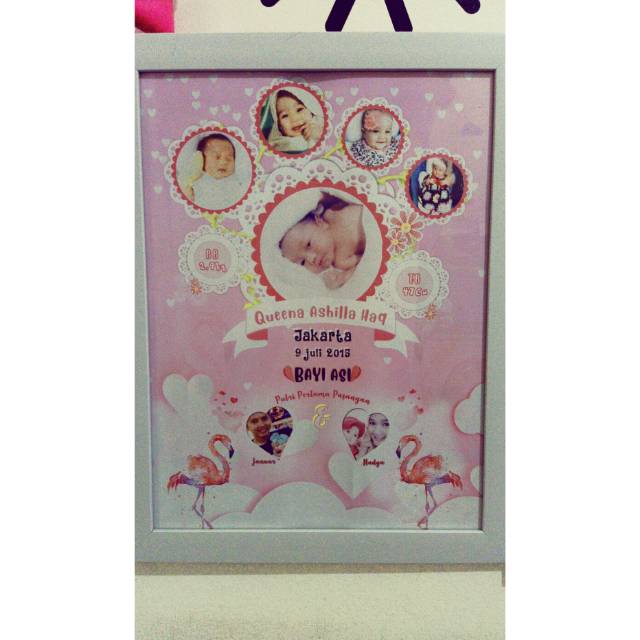 Jual Biodata Bayi Baru lahir - frame biodata bayi | Shopee Indonesia