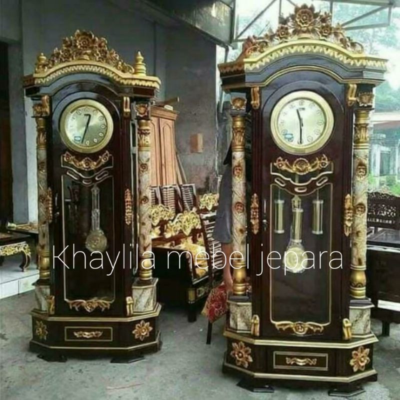 Jual lemari almari jam ukir mebel meubel furnitur asli jepara murah ...