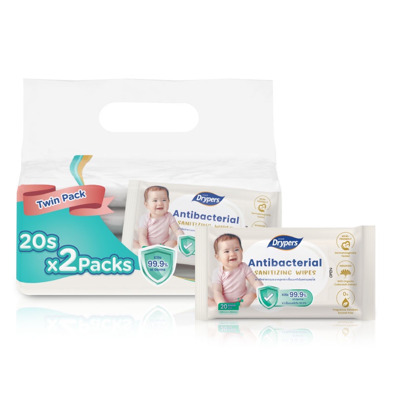 Jual DRYPERS ANTIBACTERIAL WIPES 20S | Shopee Indonesia