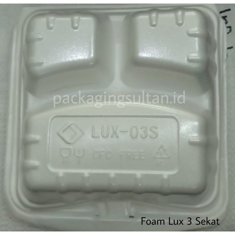 Jual Styrofoam Lux 3 Sekat / Isi 100 pcs / Gabus Nasi/gabus makanan ...