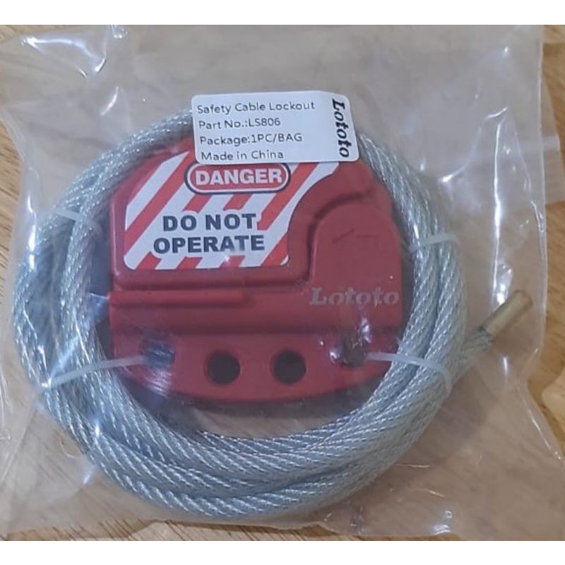 Jual LOTOTO LS806 Adjustable Safety Logout Tagout Sling Cable 2m ...