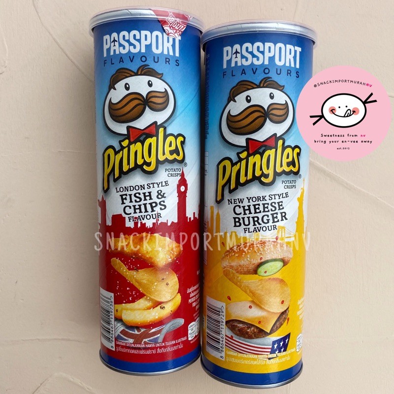 Jual Pringles Cheese Burger / Pringles Fish and Chips | Shopee Indonesia
