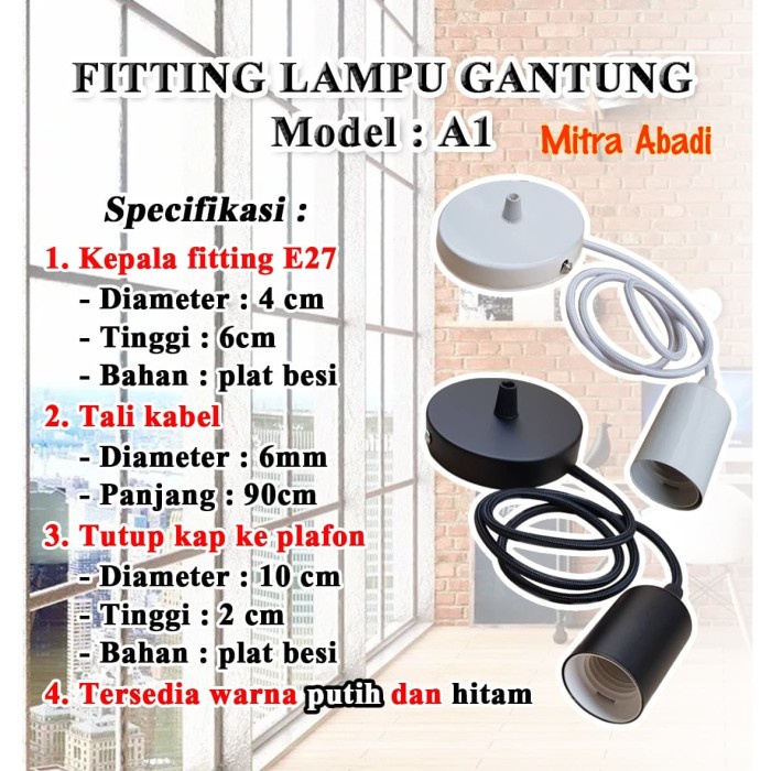Jual Fitting Lampu Gantung E27 Model A1 | Shopee Indonesia