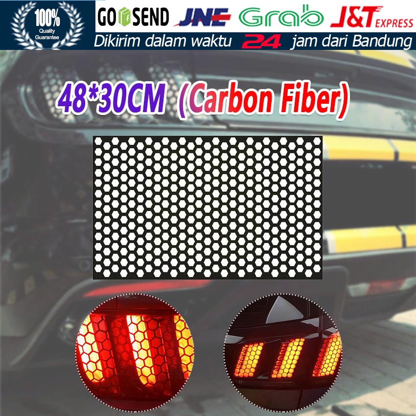 Jual 30x48cm Stiker Lampu Belakang Mobil Model Sarang Lebah Headlamp ...