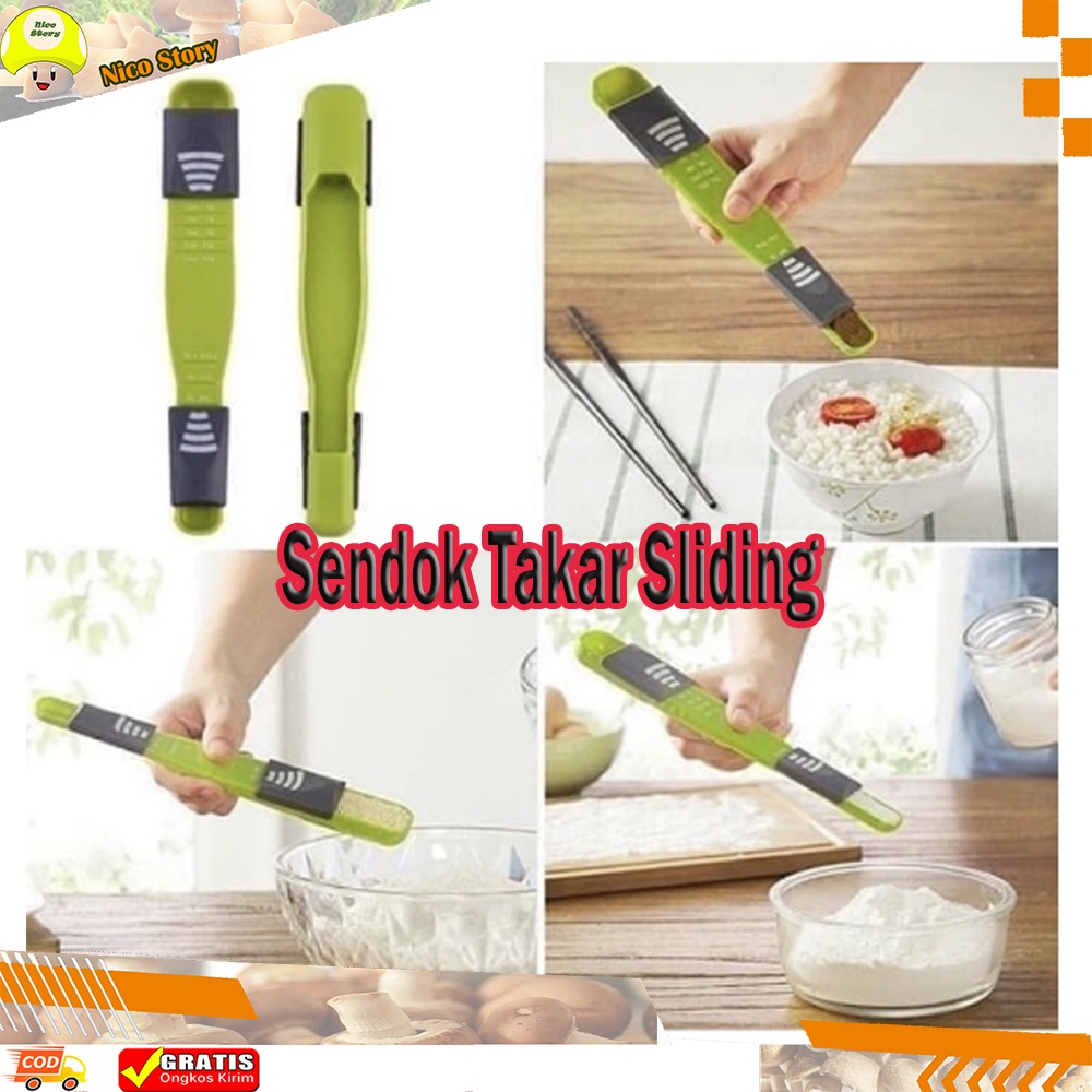 Jual (NCS) COD Sendok Takar Ukur Geser / Sliding Measuring Spoon / Alat ...