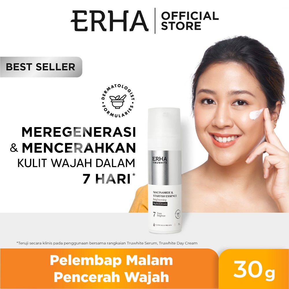 Jual ERHA Truwhite Series : Neck Cream / Toner / Facial Wash / Night ...