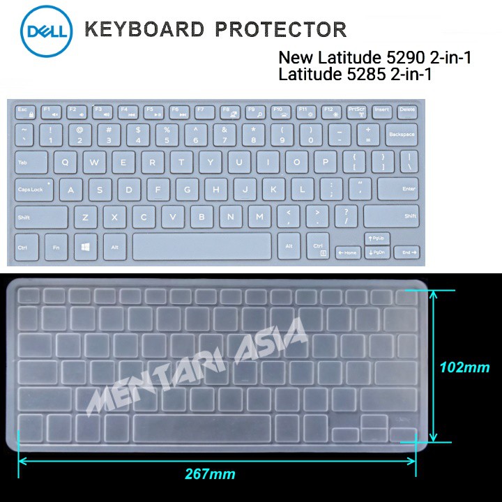 Jual Keyboard Protector DELL Latitude 12-5290 - PREMIUM TPU Clear ...