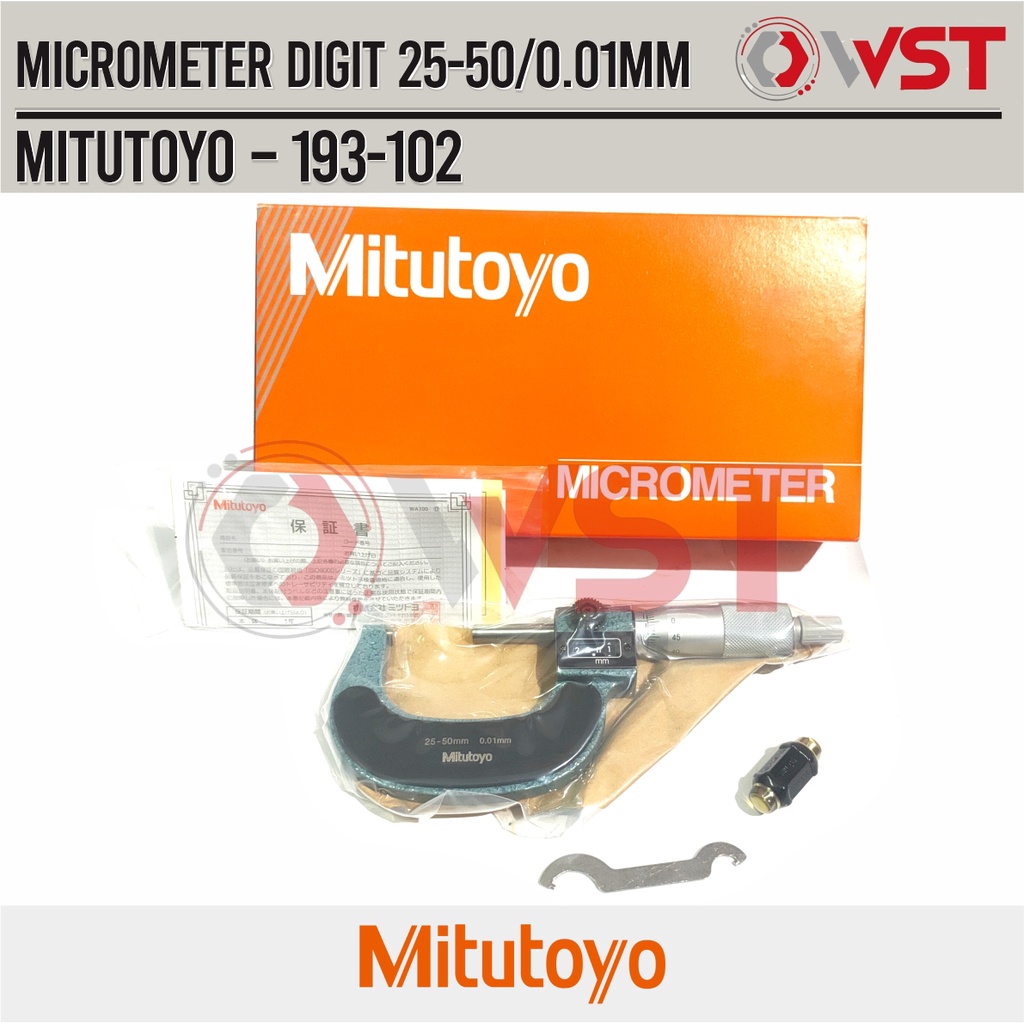 Jual Micrometer Digit 25 50mm Mitutoyo 193 102 Mikrometer 25 50 0