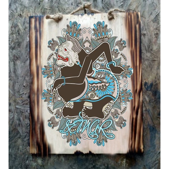 Jual LUKISAN KAYU SEMAR BATIK HIASAN DINDING KAFE CAFE RESTO KITCHEN ...