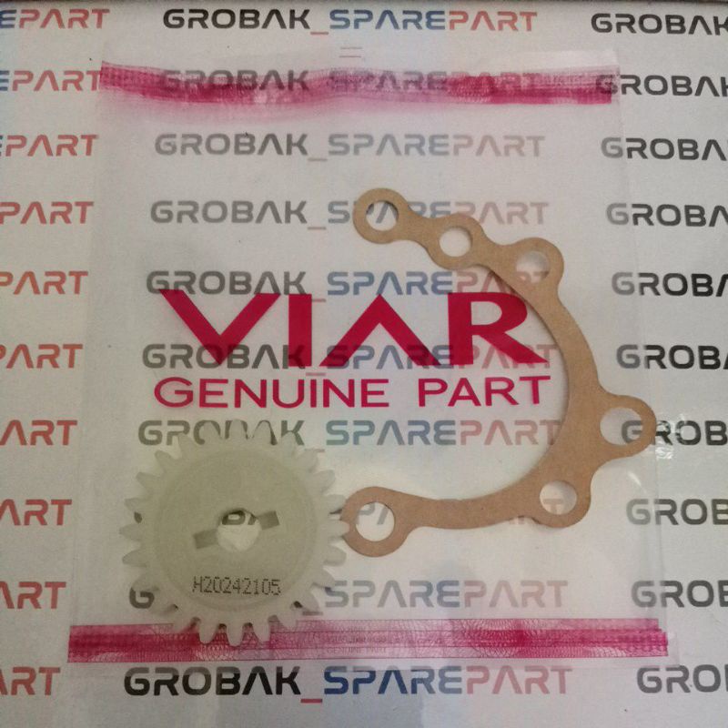 Jual Gir Oli Mesin Motor Bebek (set) Gear Oil Pump 24T bonus Gasket ...