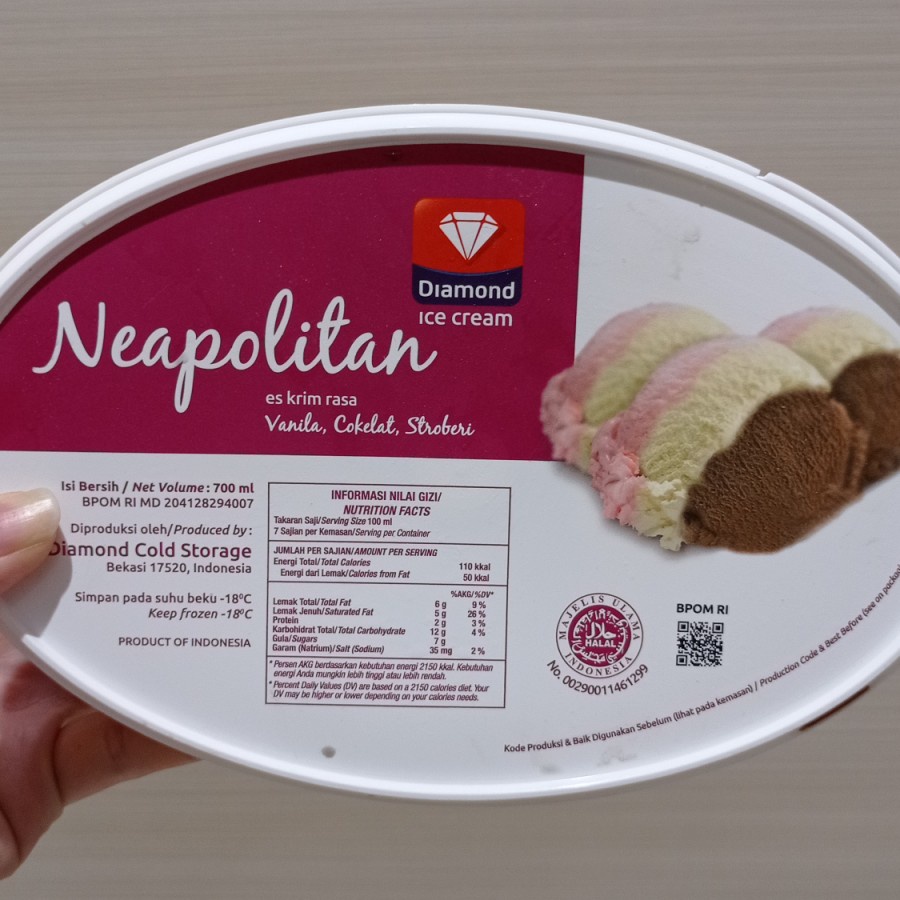 Jual Diamond Neapolitan Ice Cream 700 ml | Shopee Indonesia