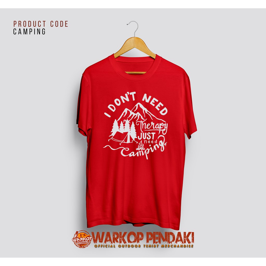 Jual Kaos Gunung Warkop Pendaki (Kode : Camping Merah ) | Shopee Indonesia