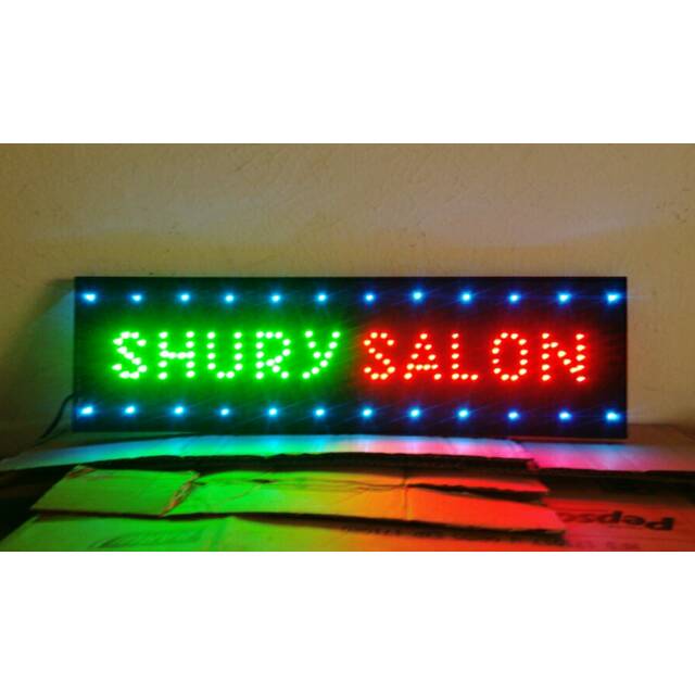 Jual Tulisan lampu led / led sign shury salon | Shopee Indonesia