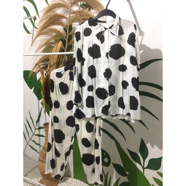 Jual one set panjang pulkadot | Shopee Indonesia