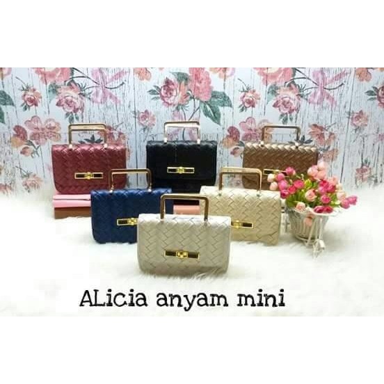 Jual Tas Lokal / Tas Mini / Tas Selempang Murah Alicia Anyam | Shopee ...
