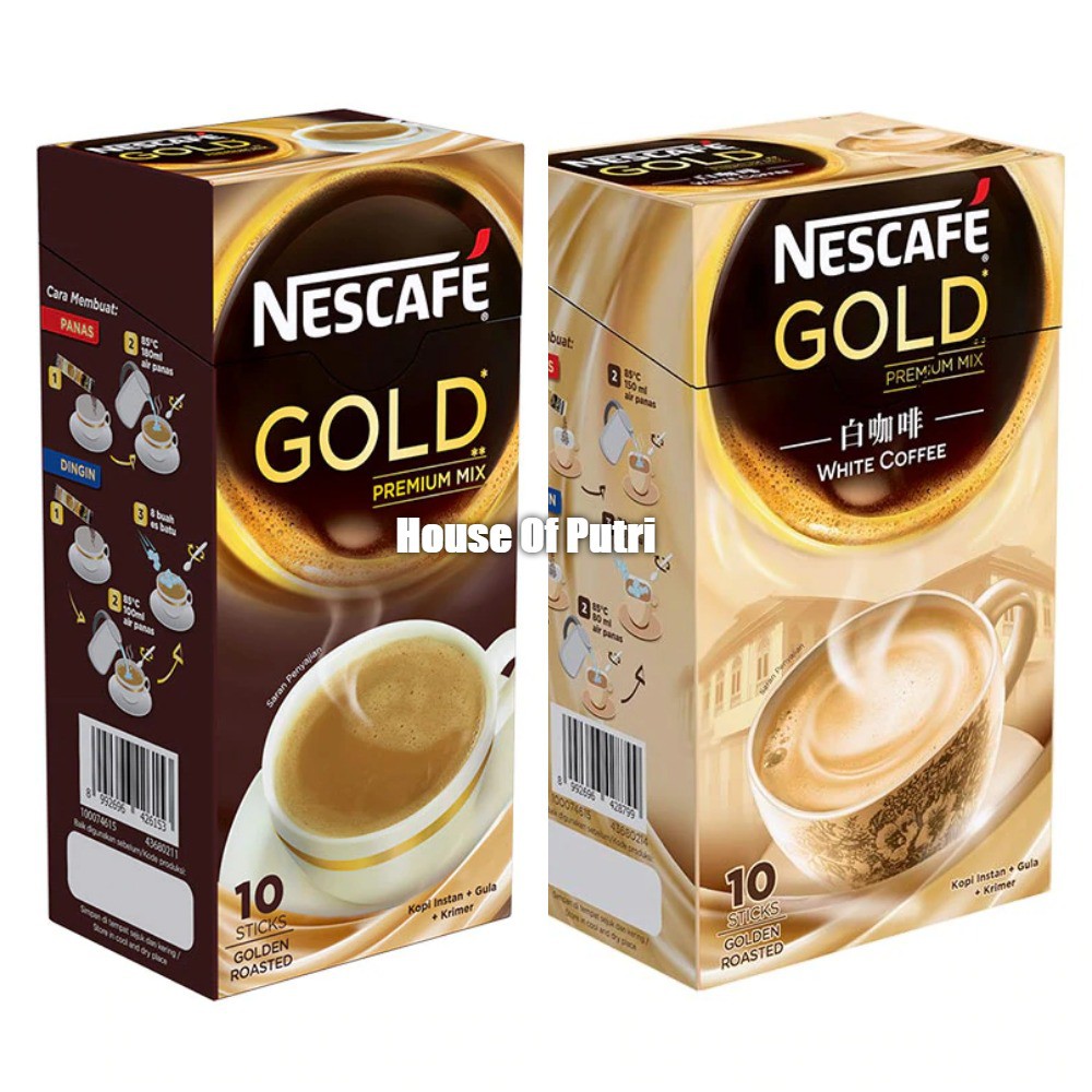 Jual Nescafe Gold Premium Mix Kopi Gula Krimer White Coffe 10 Sachet Kopi Bubuk Kopi Instan ...