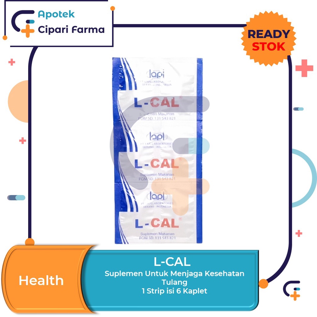 Jual L-Cal Suplemen Kesehatan Tulang | Kalsium | Magnesium 1 Strip 6 ...