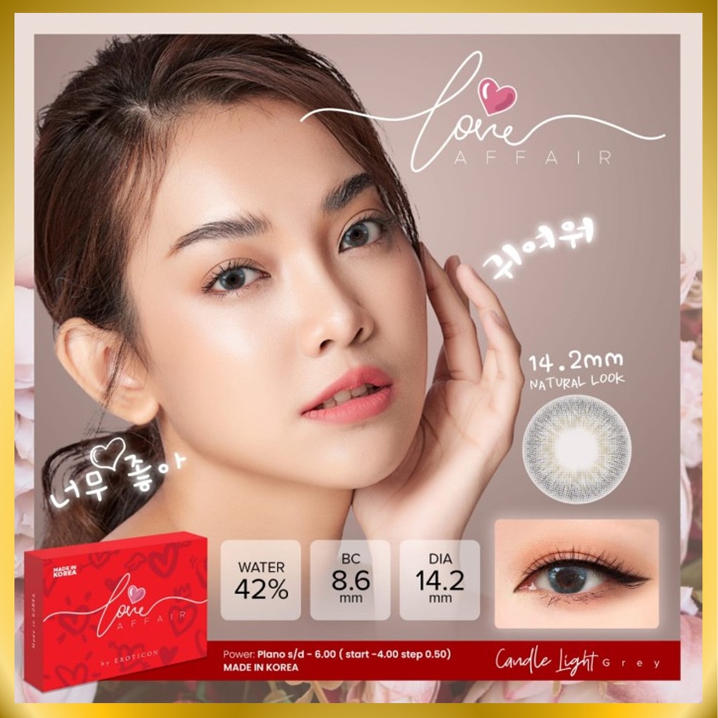Jual {BISA COD} SOFTLENS X2 LOVE AFFAIR BY EXOTICON (NORMAL) | Shopee ...